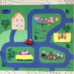 Peppa Pig | Other | Htf Peppa Pig Play Mat Rug And Car With Pig Figure ...